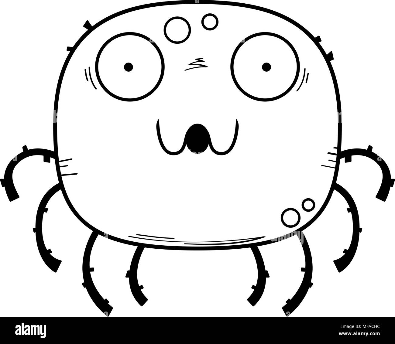 A cartoon illustration of a spider looking surprised Stock Vector Image ...