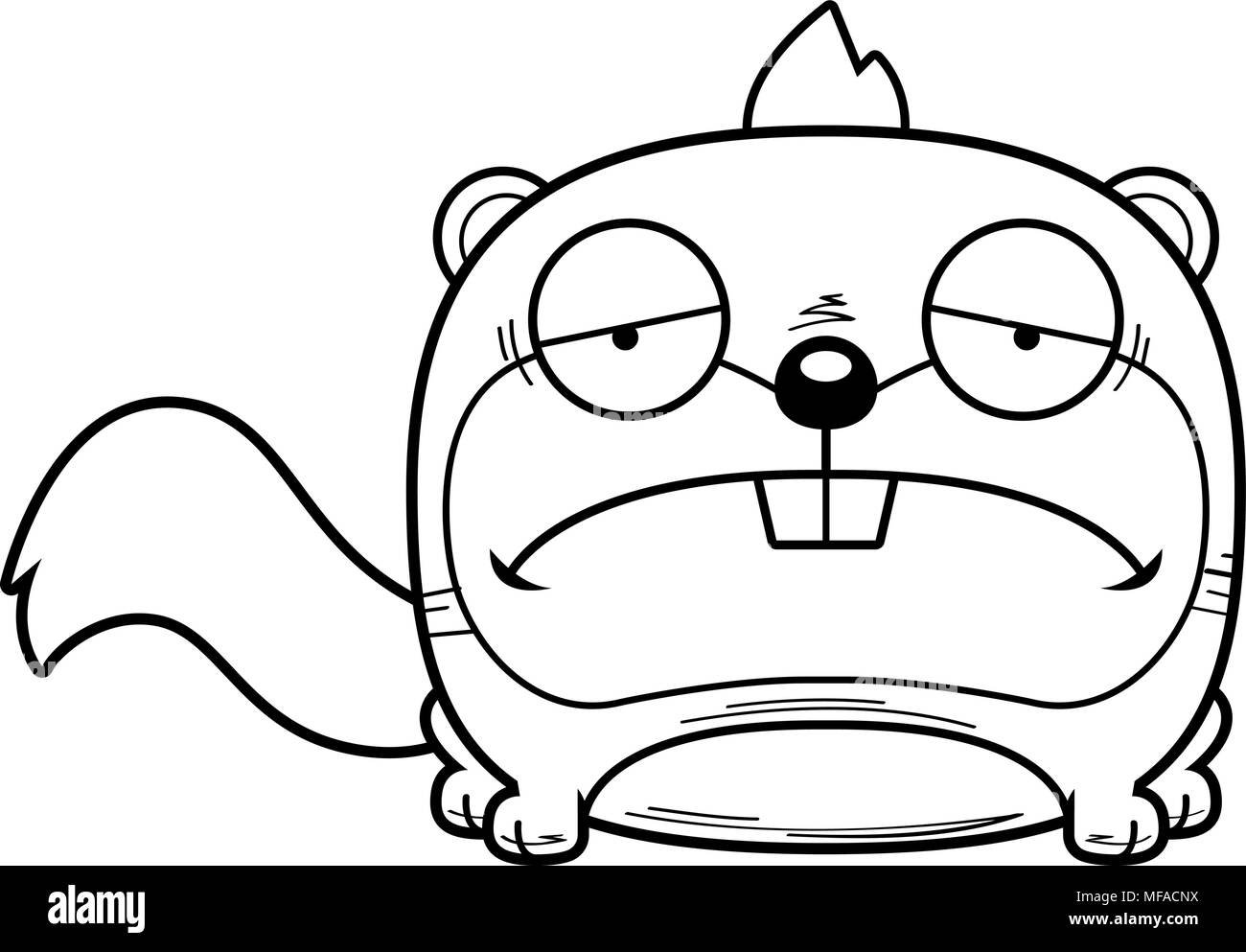 Sad Squirrel Drawing