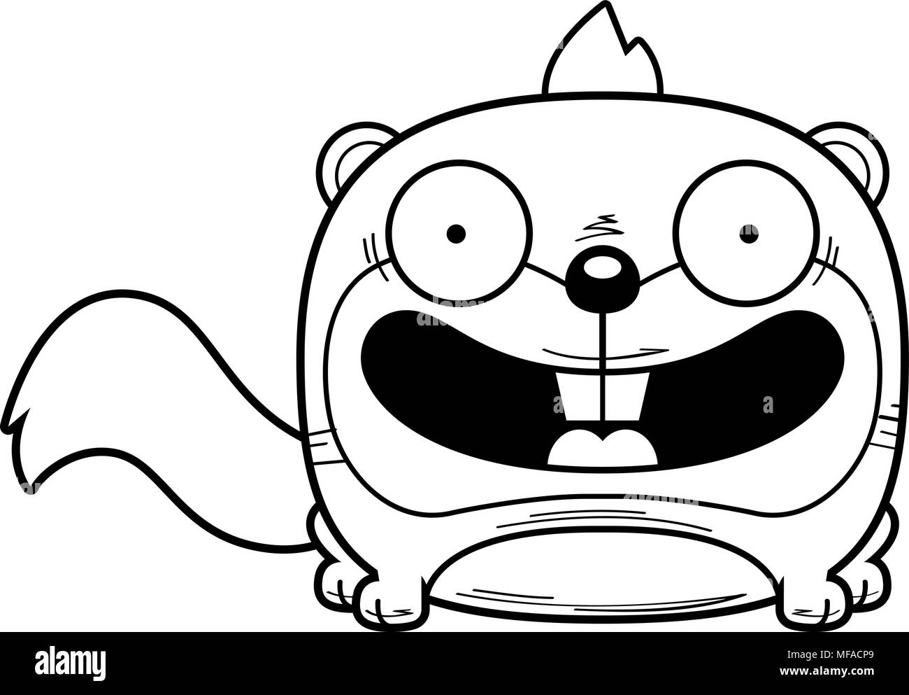 A cartoon illustration of a squirrel happy and smiling Stock Vector ...