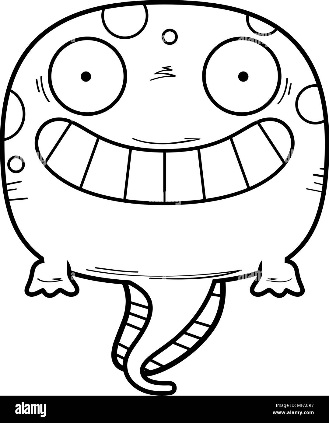 A cartoon illustration of a tadpole looking happy Stock Vector Image ...