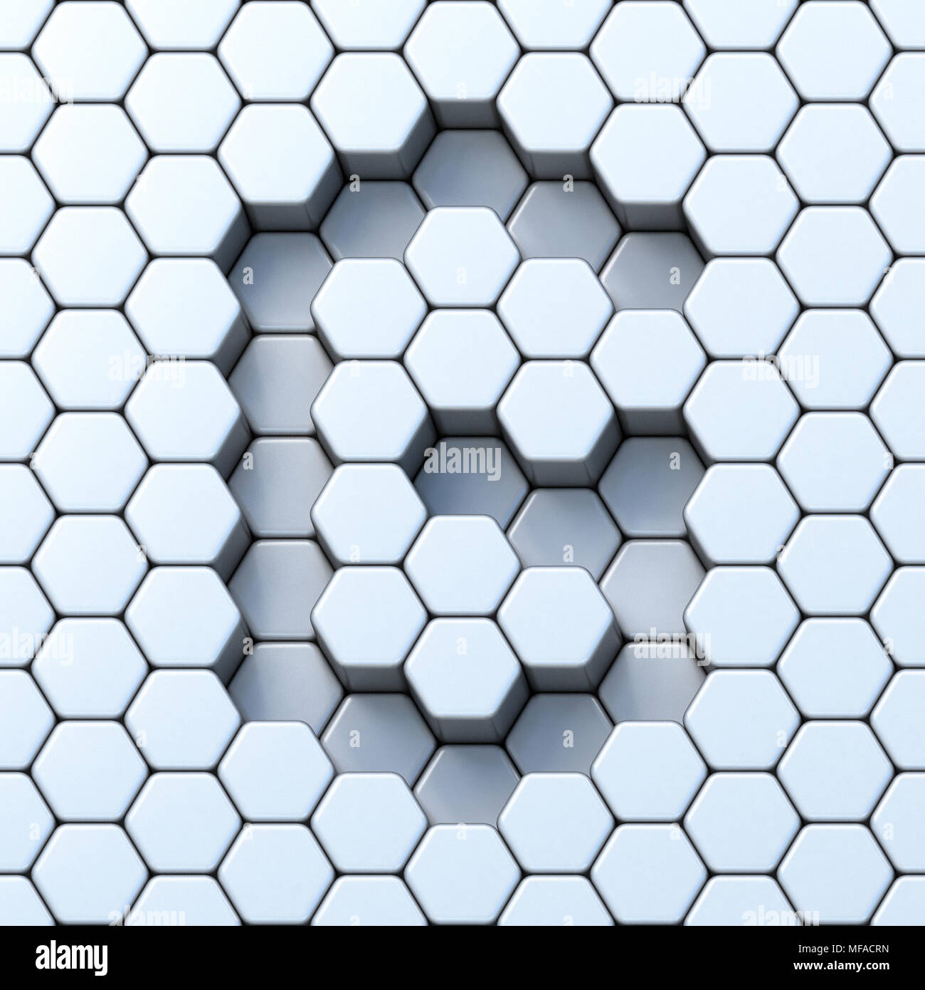 Hexagonal grid letter G 3D render illustration Stock Photo - Alamy