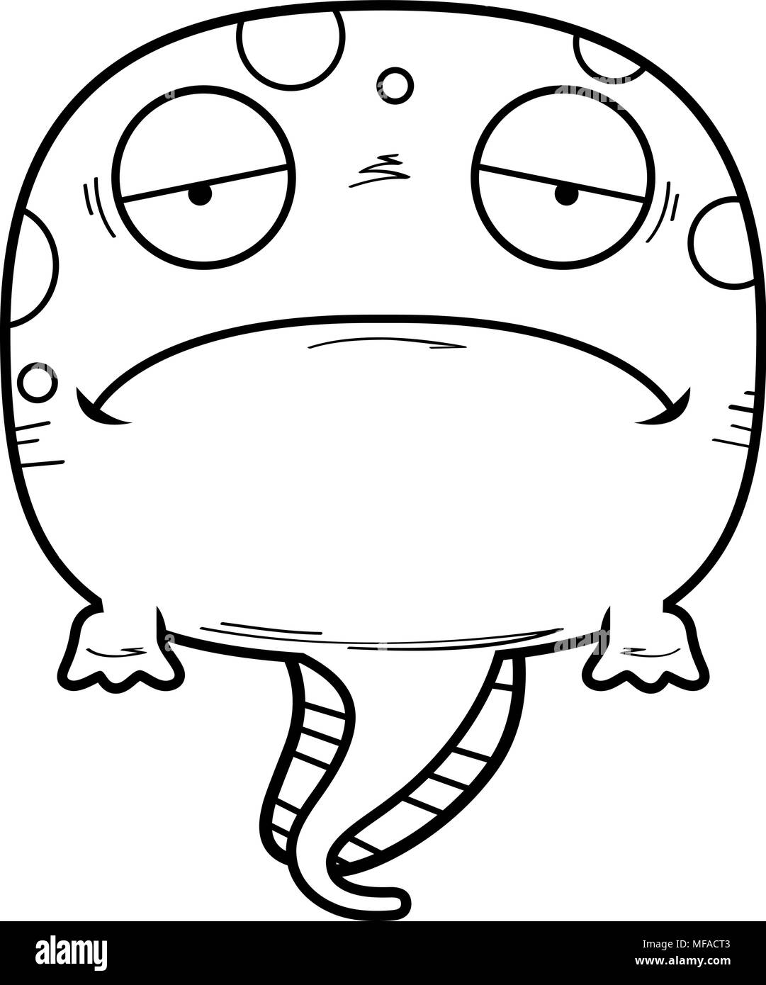 A cartoon illustration of a tadpole looking sad Stock Vector Image ...