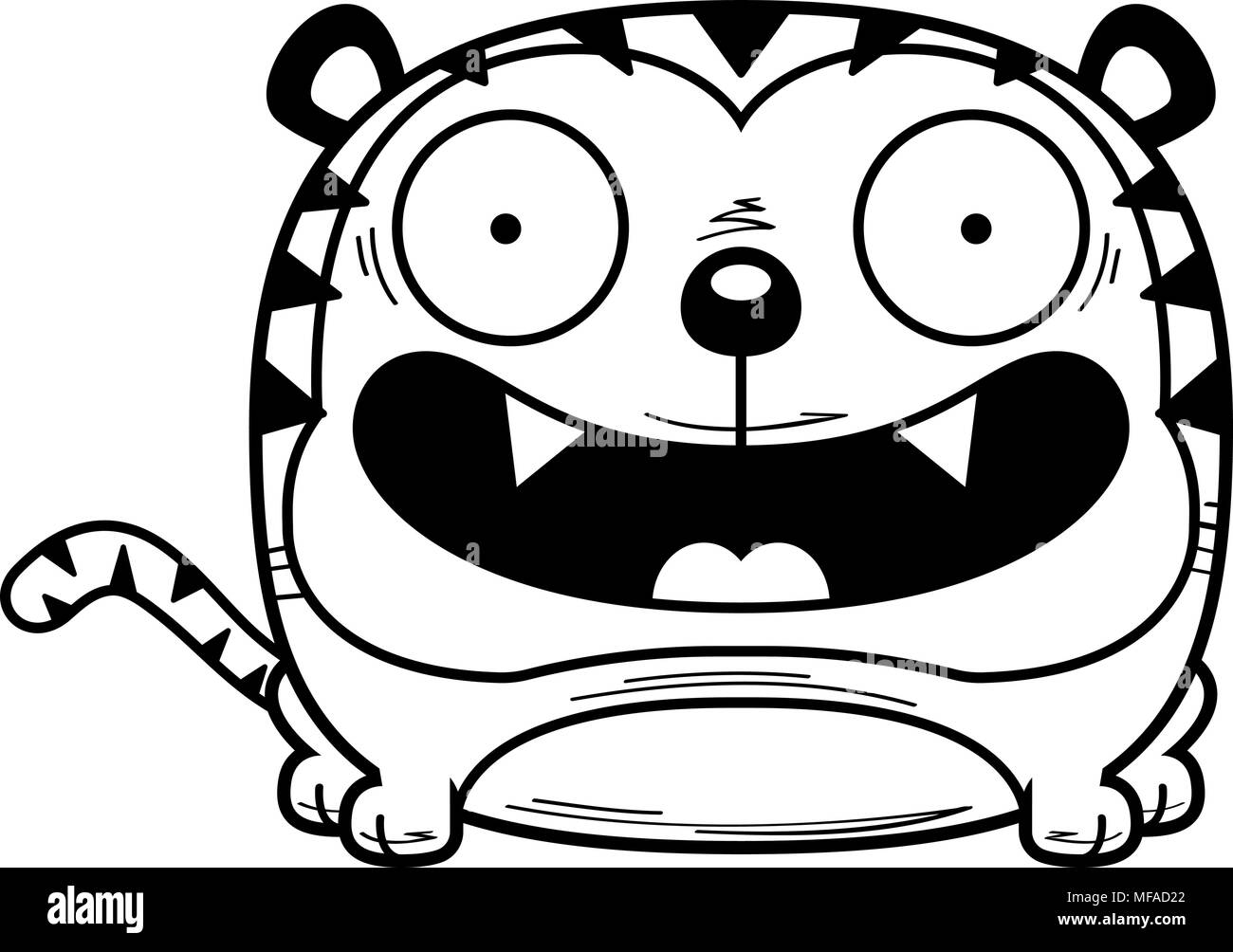 A cartoon illustration of a tiger smiling Stock Vector Image & Art - Alamy