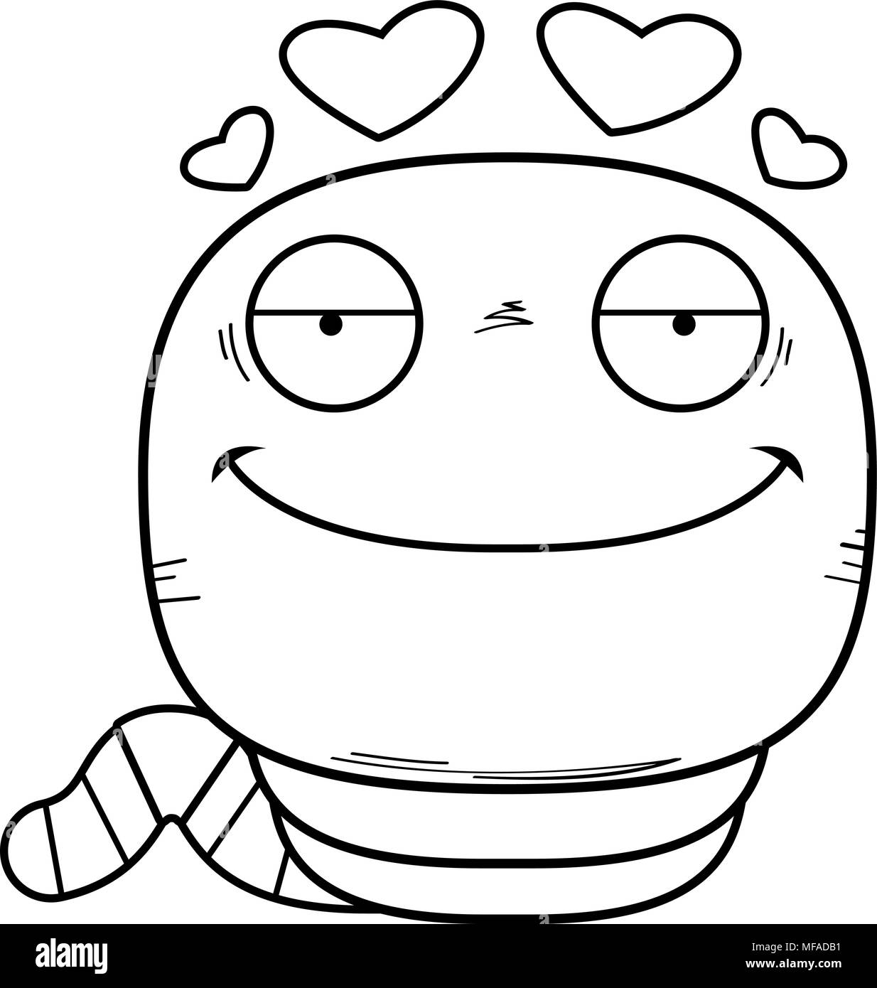 A cartoon illustration of a worm in love Stock Vector Image & Art - Alamy