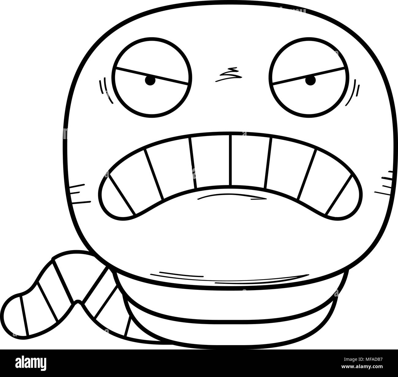 A cartoon illustration of a worm looking angry Stock Vector Image & Art ...