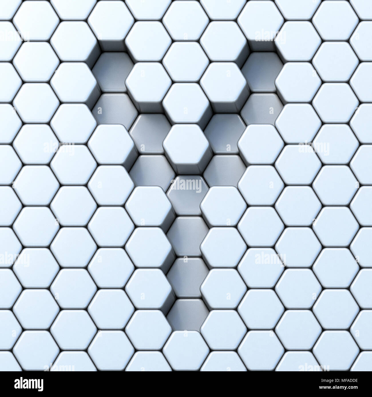 Hexagonal grid letter Y 3D render illustration Stock Photo - Alamy