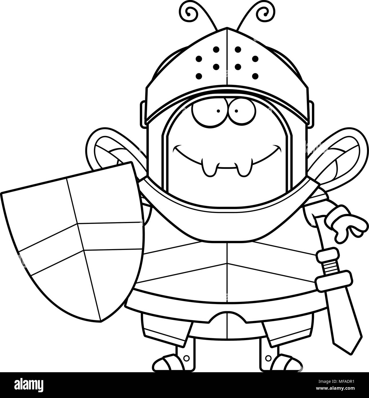 A cartoon illustration of a bee knight smiling Stock Vector Image & Art ...