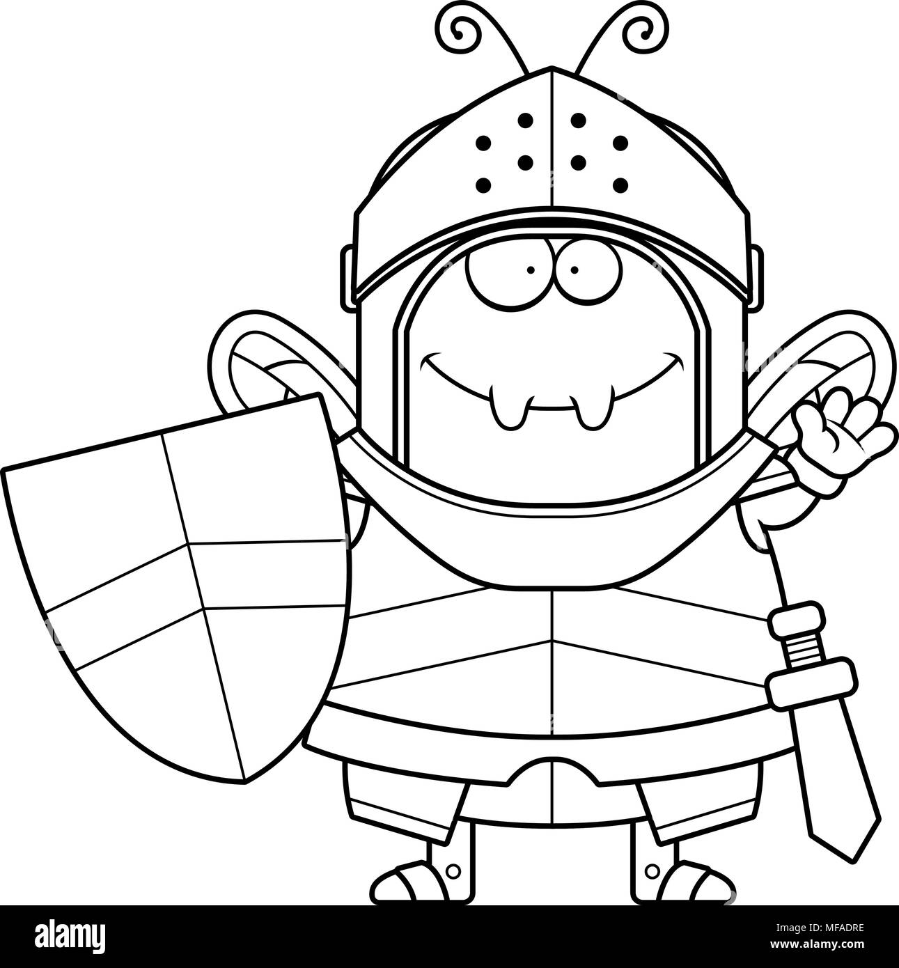 A cartoon illustration of a bee knight waving Stock Vector Image & Art ...