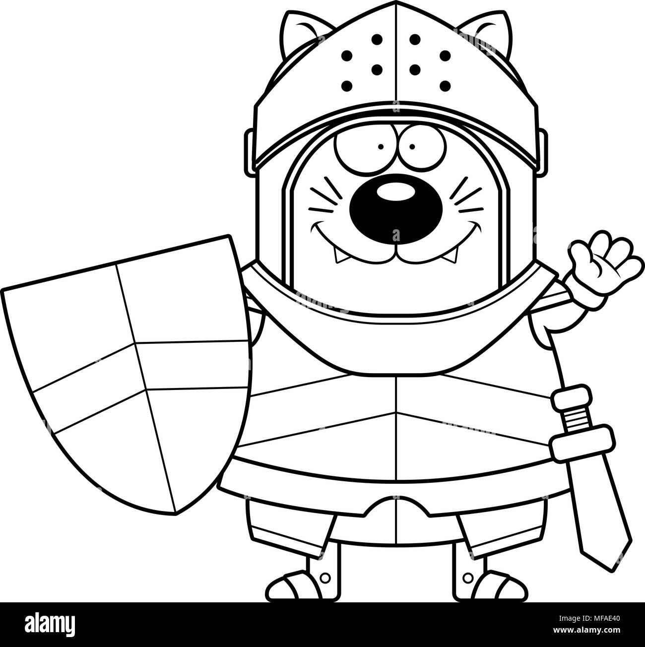 Medieval cat art illustration Stock Vector Images - Alamy