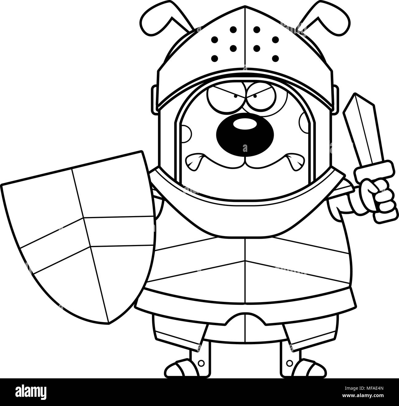 Cartoon Illustration Knight Looking Angry High Resolution Stock ...