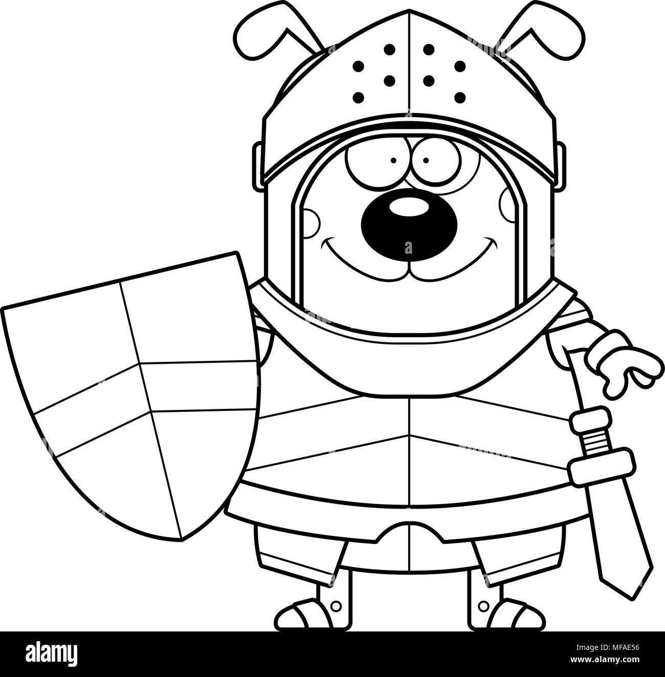 A cartoon illustration of a dog knight smiling Stock Vector Image & Art ...