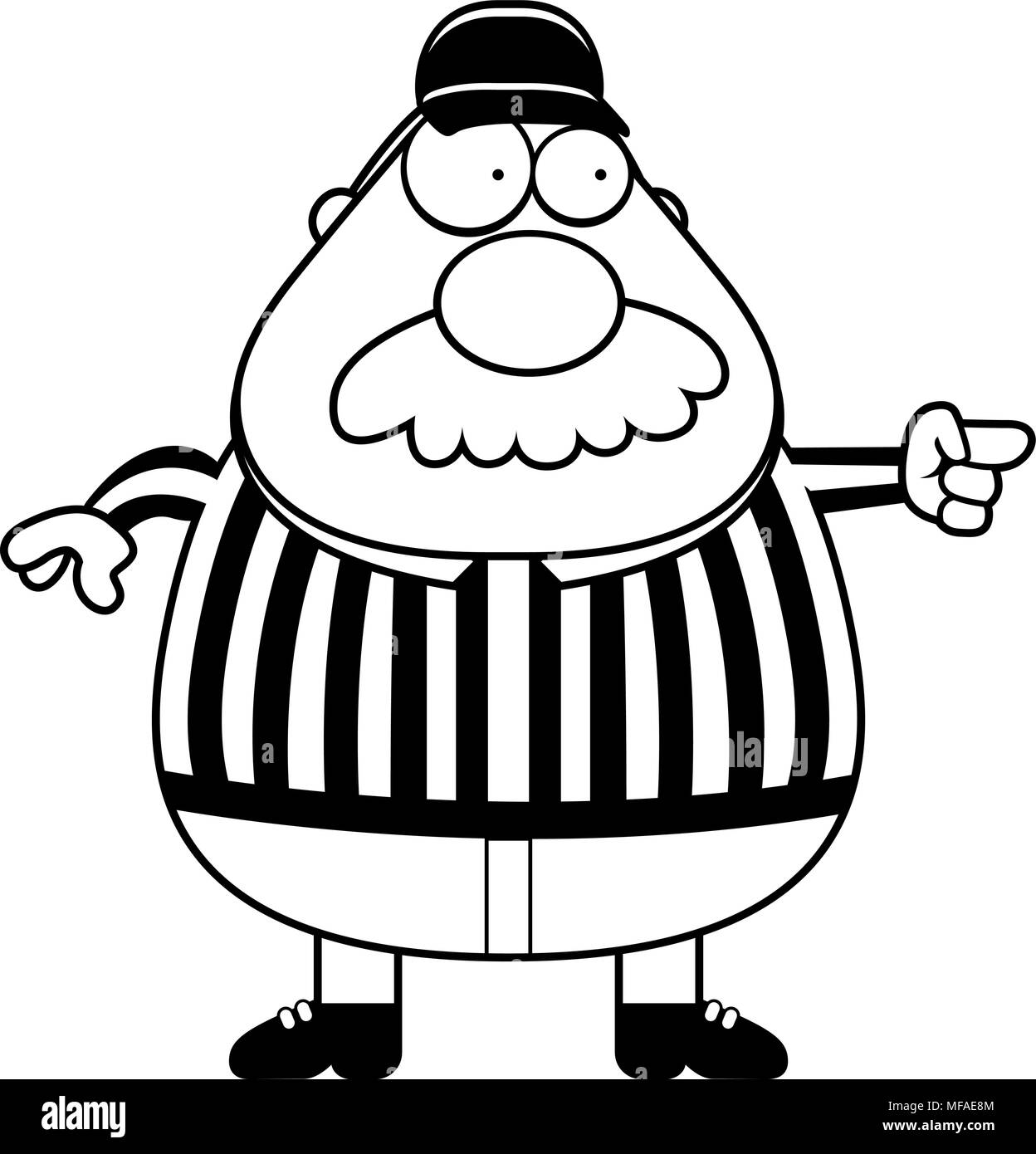 A cartoon illustration of a referee pointing Stock Vector Image & Art ...
