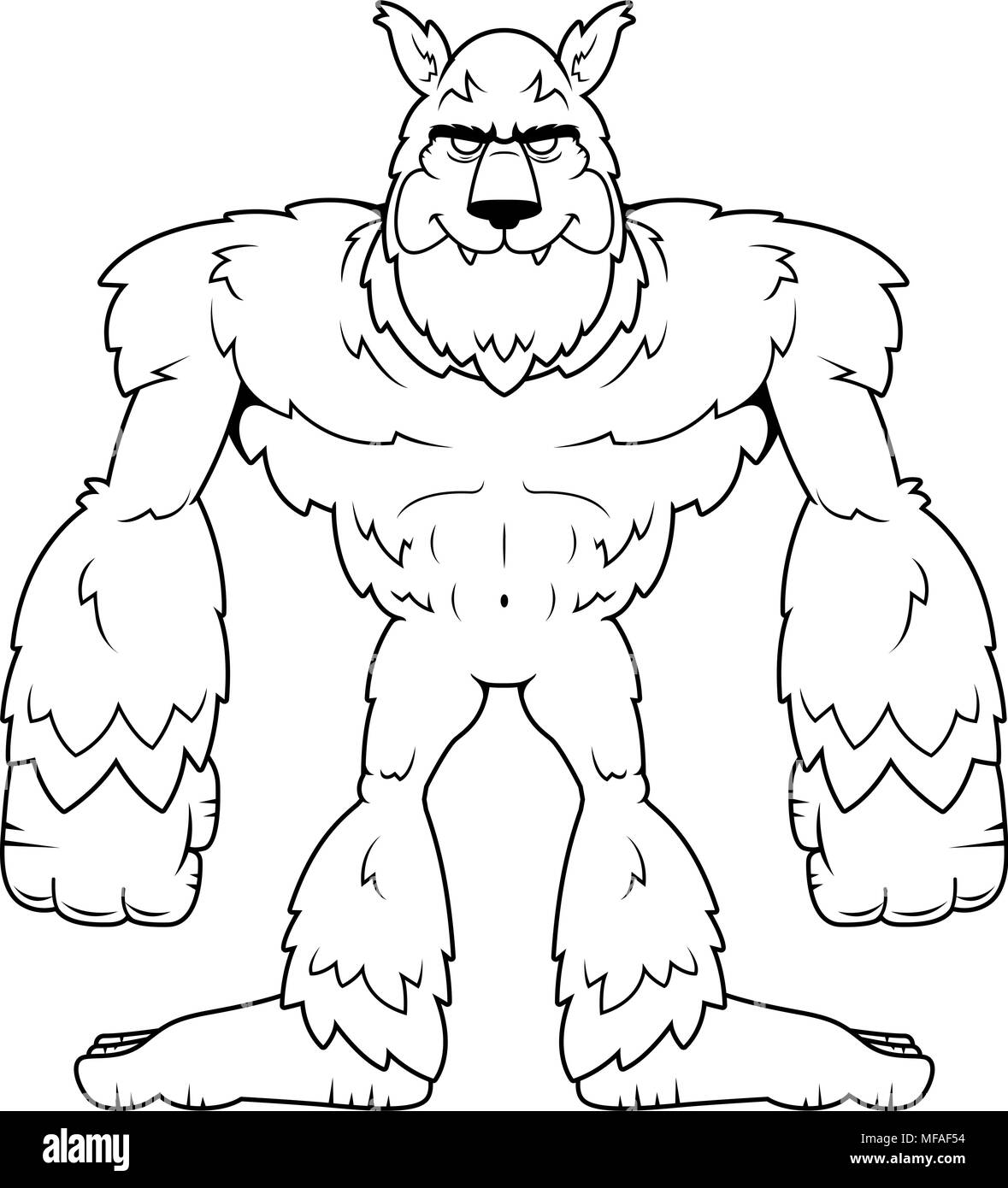 A cartoon illustration of a werewolf standing Stock Vector Image & Art ...