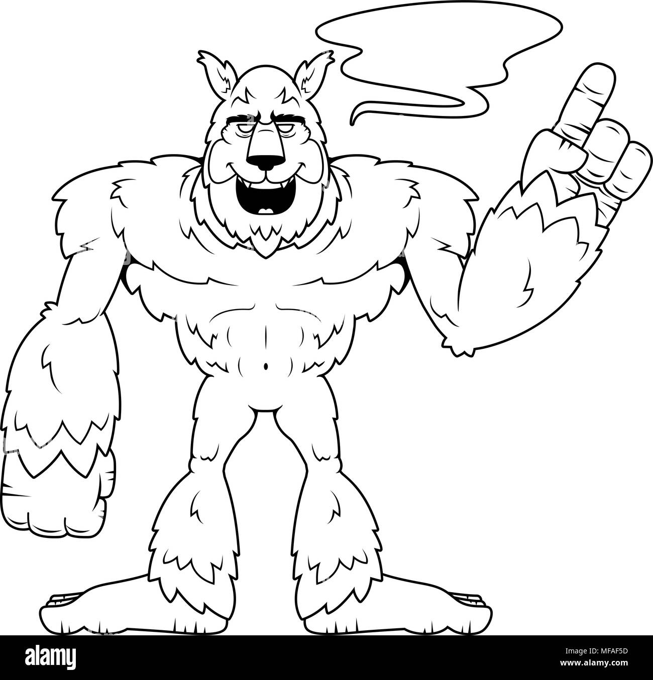 A cartoon illustration of a werewolf talking Stock Vector Image & Art ...