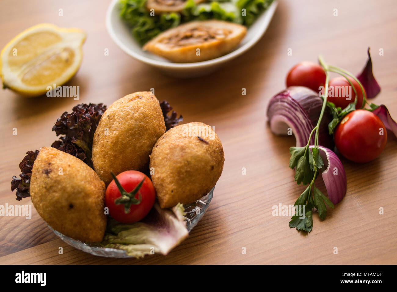 icli kofte / Boiled kibbeh / Quibe / Stuffed Meatballs Falafel Stock ...