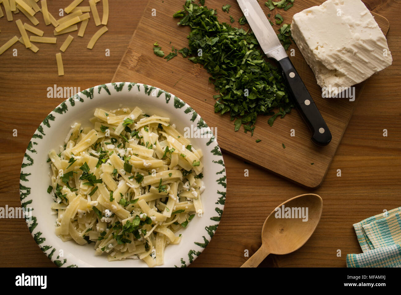 Noodles are a staple food in many cultures made from unleavened dough ...