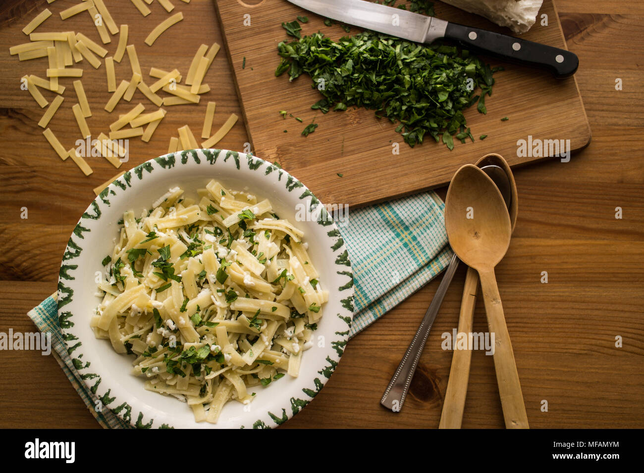 Noodles are a staple food in many cultures made from unleavened dough ...