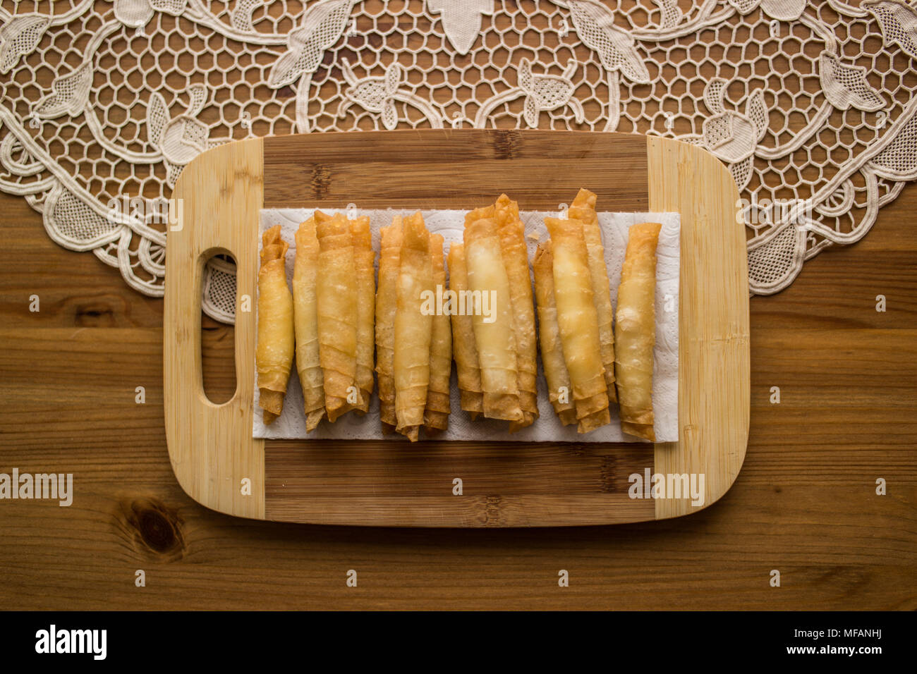 Sigara Boregi / Turkish Cigar Shaped Rolls. Traditional Borek / Burek ...