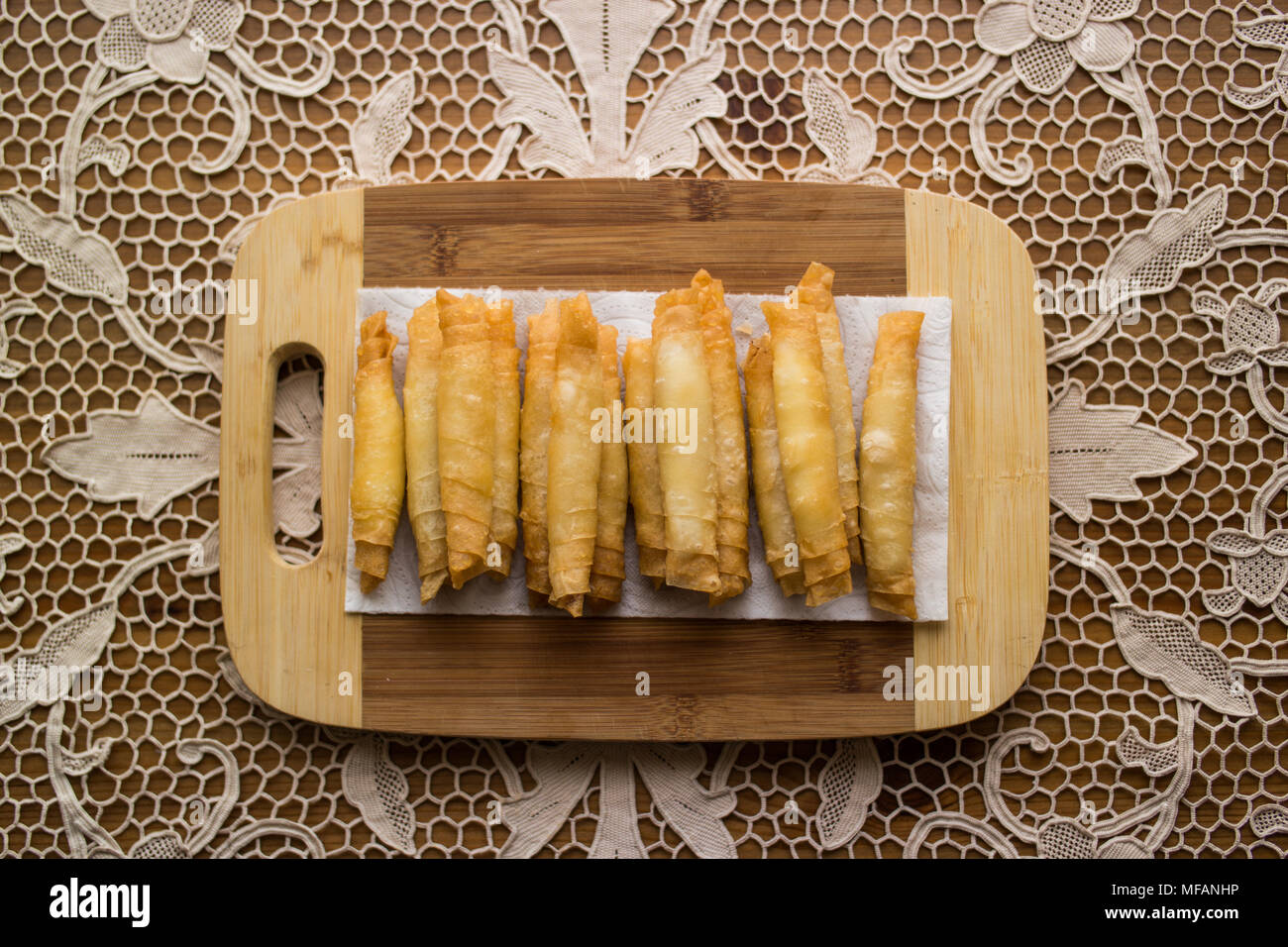 Sigara Boregi / Turkish Cigar Shaped Rolls. Traditional Borek / Burek ...