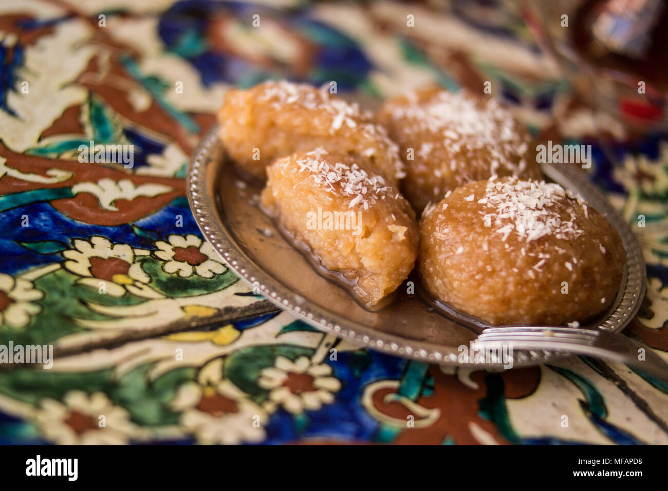 Kemalpasa dessert is prepared from a dough of flour, unsalted cheese ...