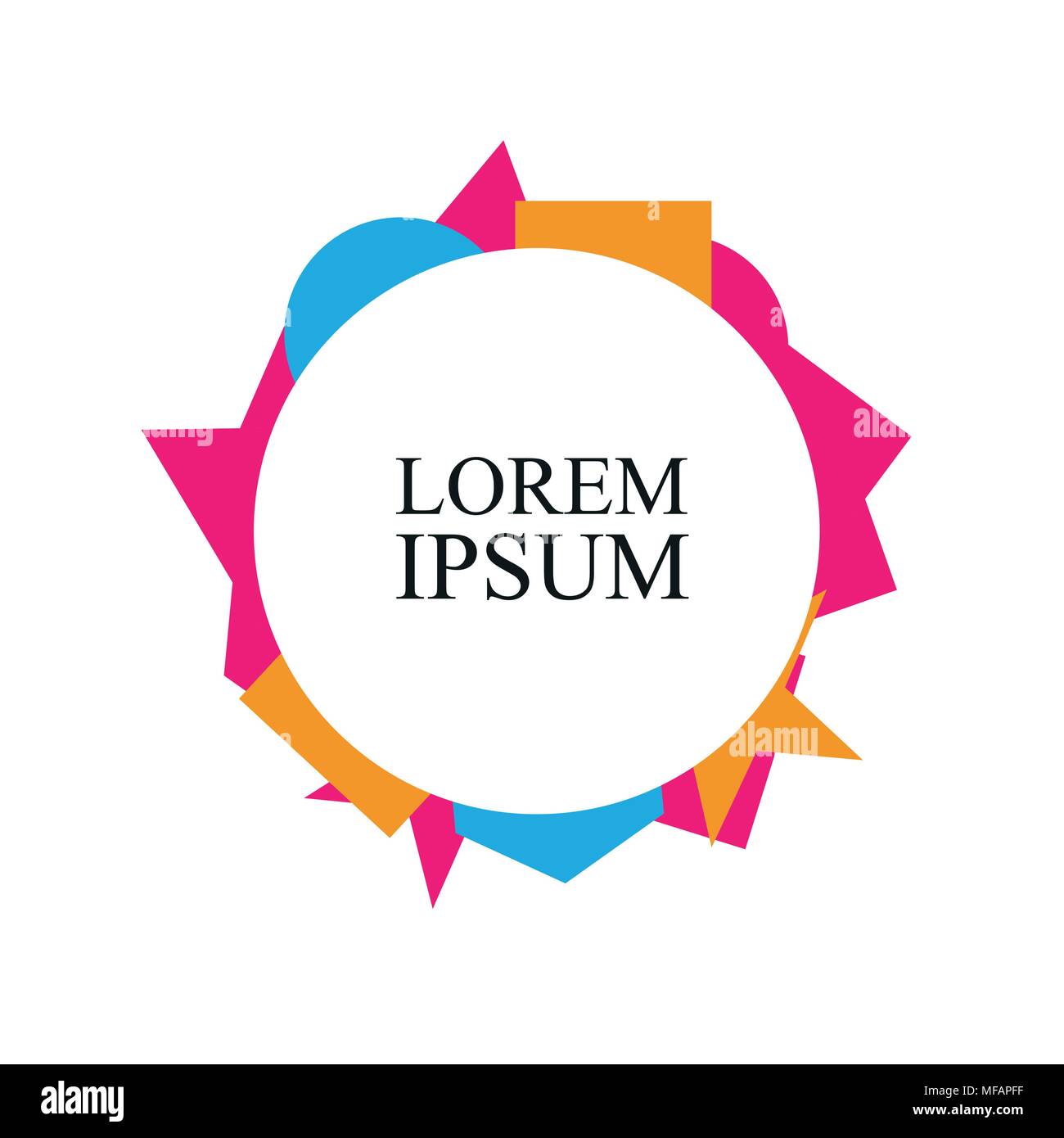 Colorful Geometric Pattern with copy space - Vector Modern Illustration ...