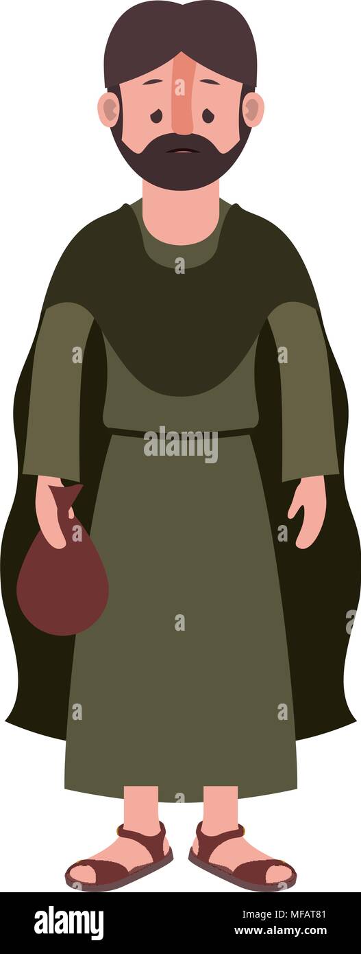apostle of Jesus character vector illustration design Stock Vector ...