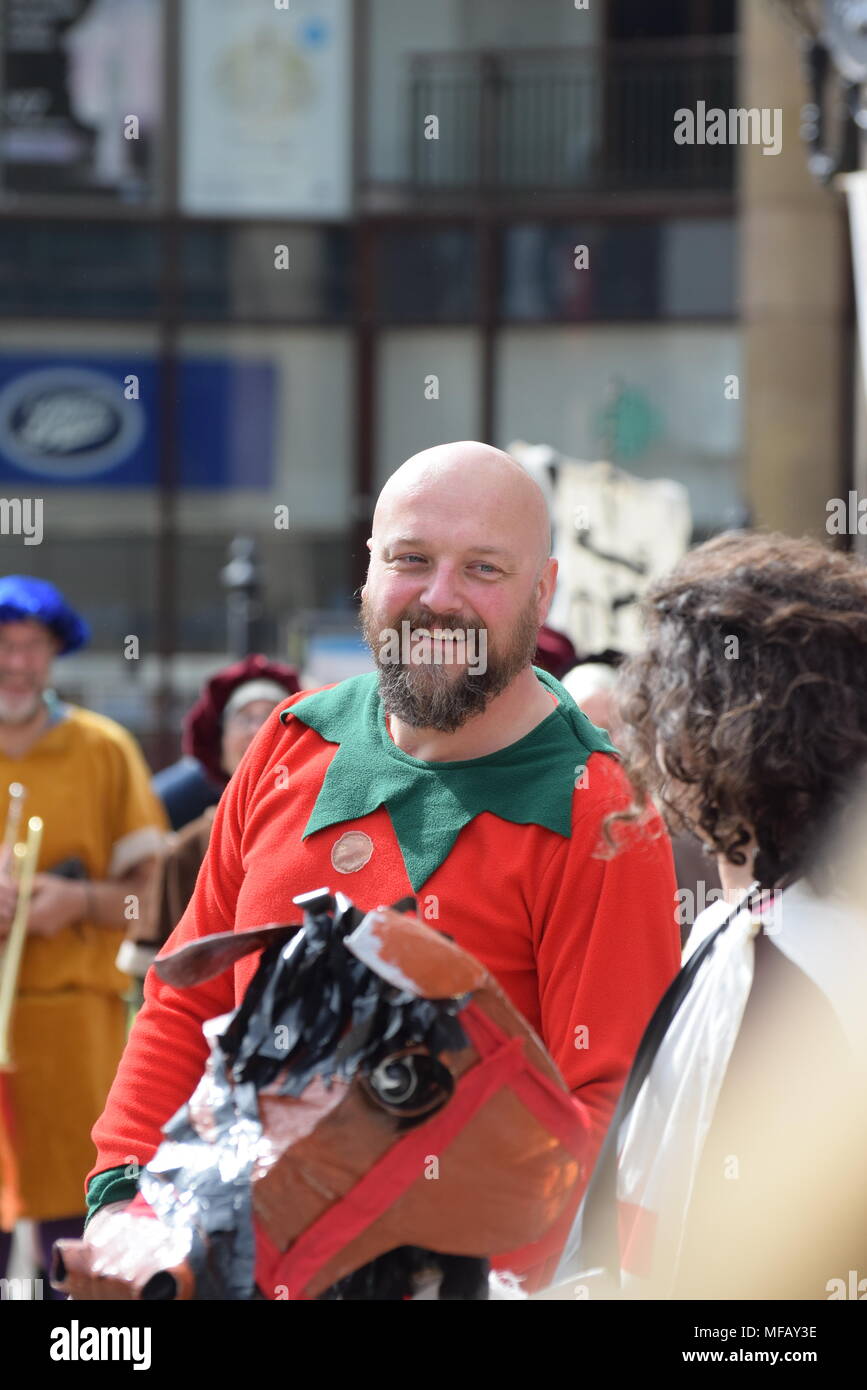 People of Chester watch a retelling of the St George's story on St ...