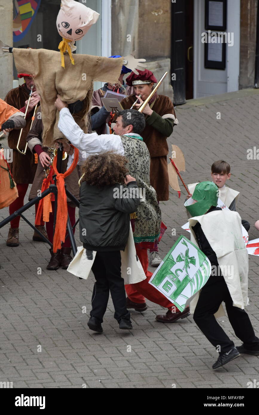 People of Chester watch a retelling of the St George's story on St ...