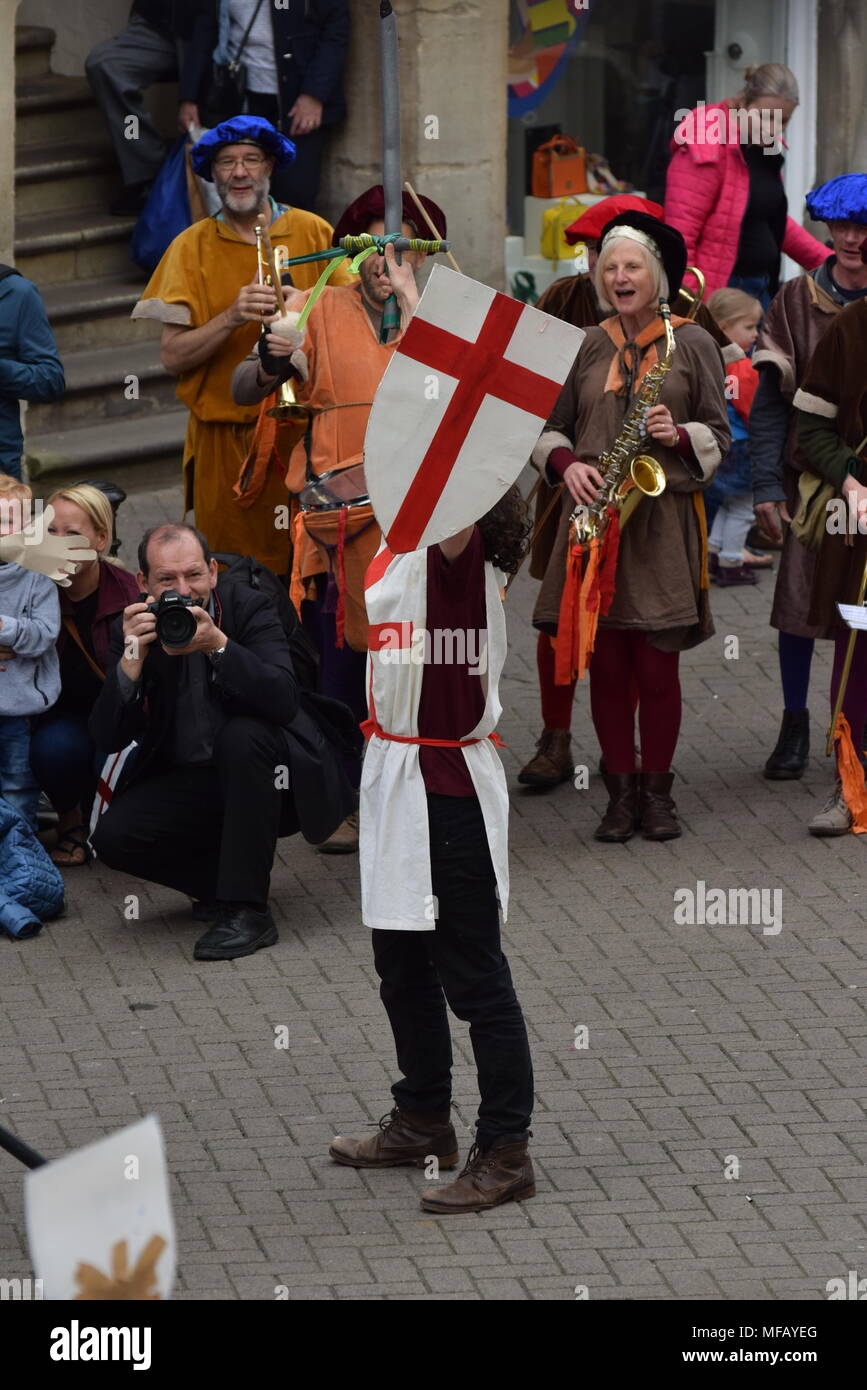 People of Chester watch a retelling of the St George's story on St ...