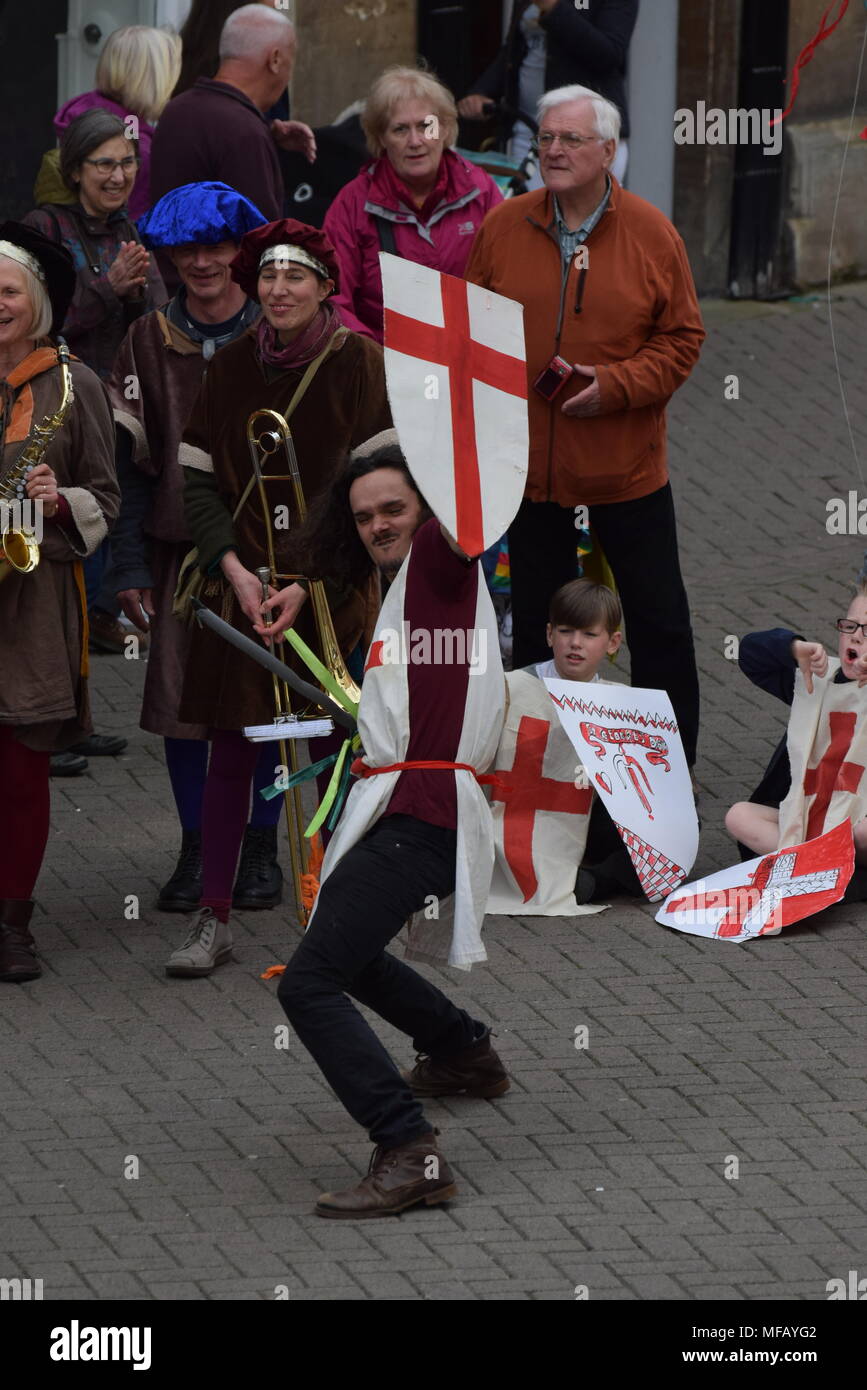 People of Chester watch a retelling of the St George's story on St ...