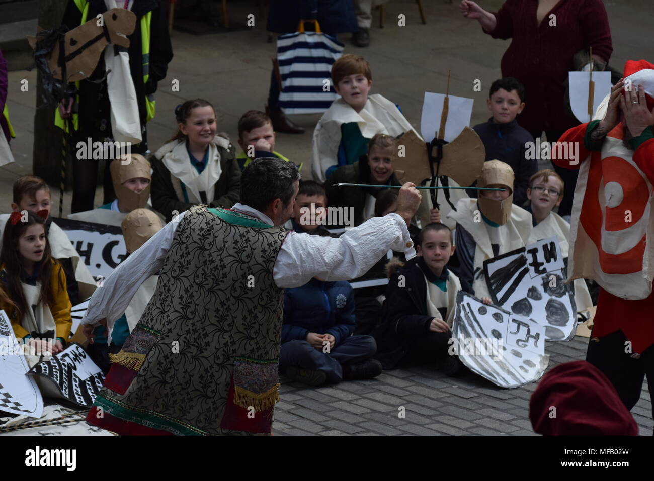 People of Chester watch a retelling of the St George's story on St ...