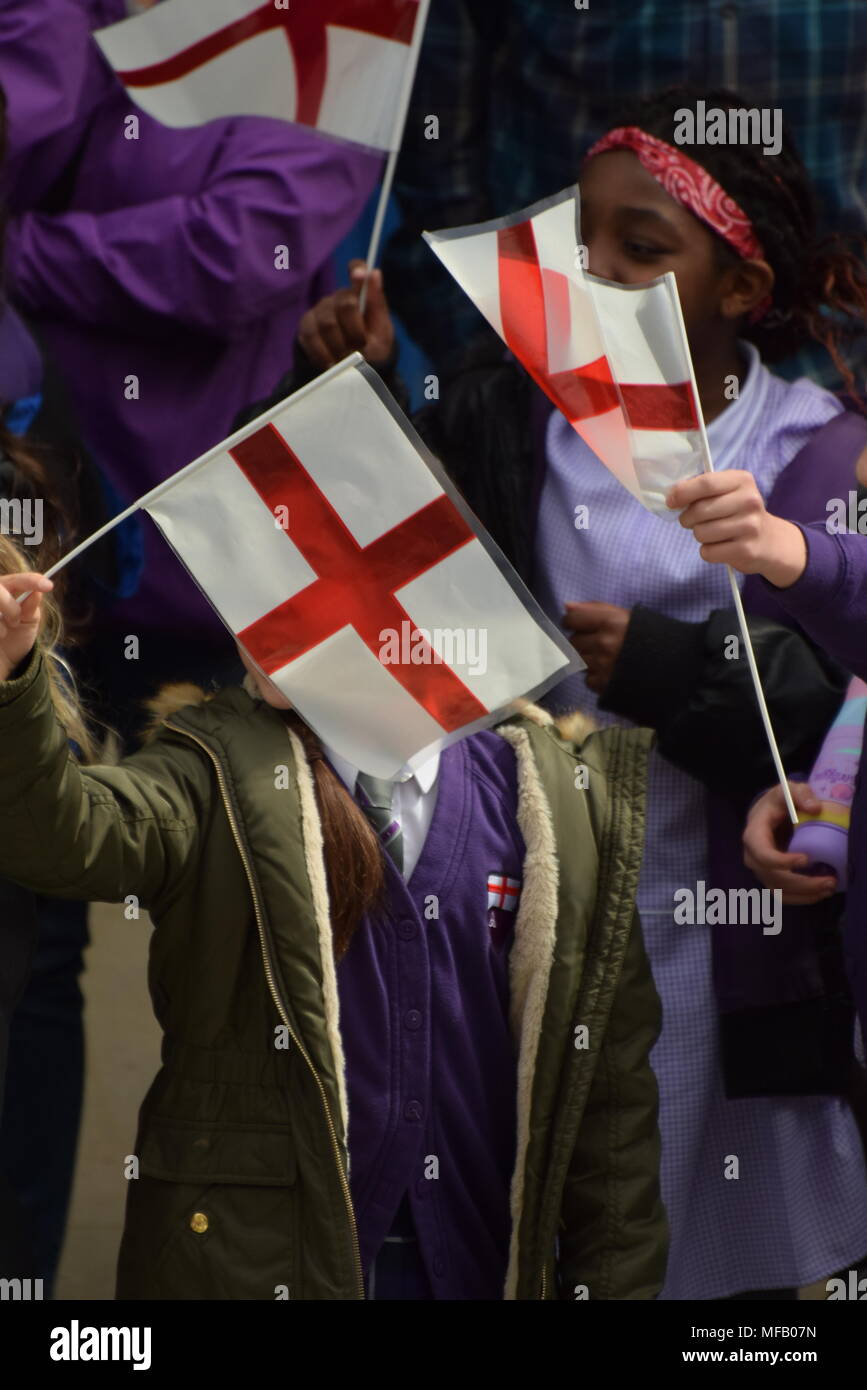 People of Chester watch a retelling of the St George's story on St ...