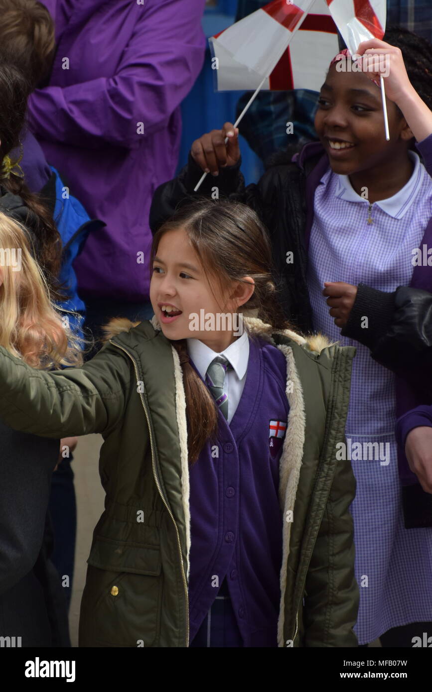 People of Chester watch a retelling of the St George's story on St ...