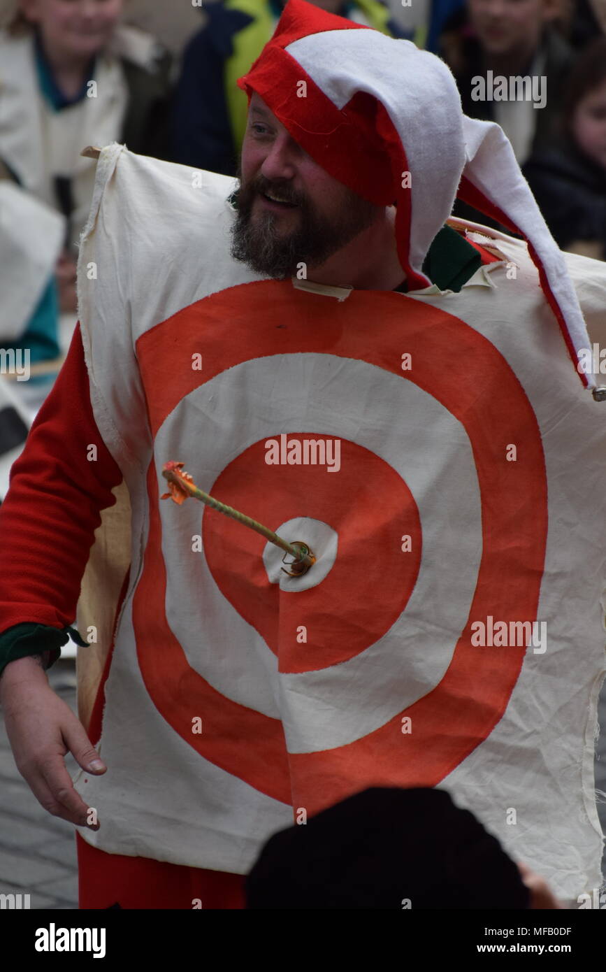 People of Chester watch a retelling of the St George's story on St ...