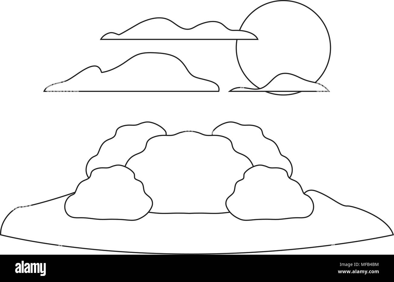 Valley with cloudy Stock Vector Images - Alamy