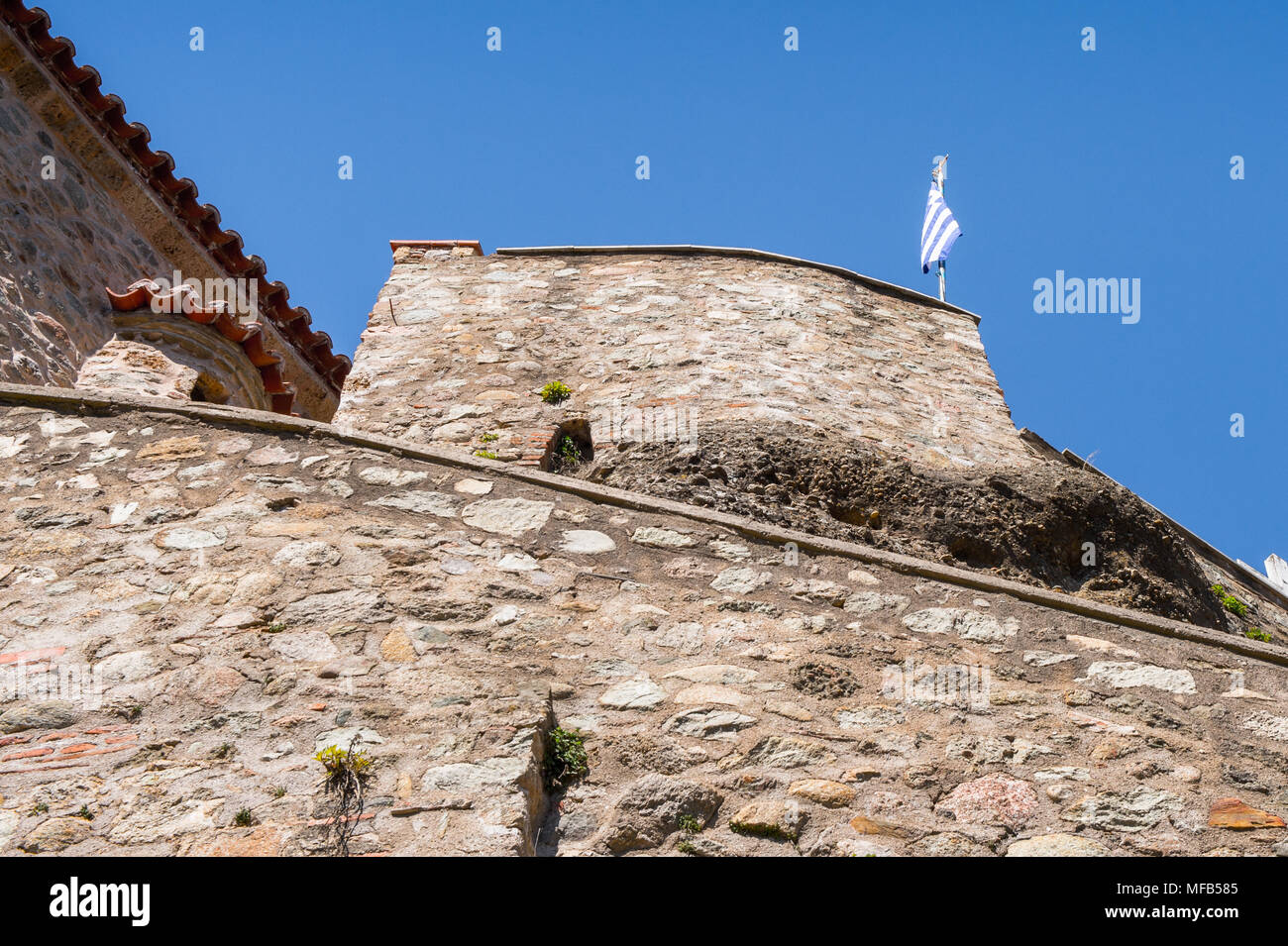 Holy Monastery of Great Meteoron in Meteora mountains, Thessaly, Greece ...