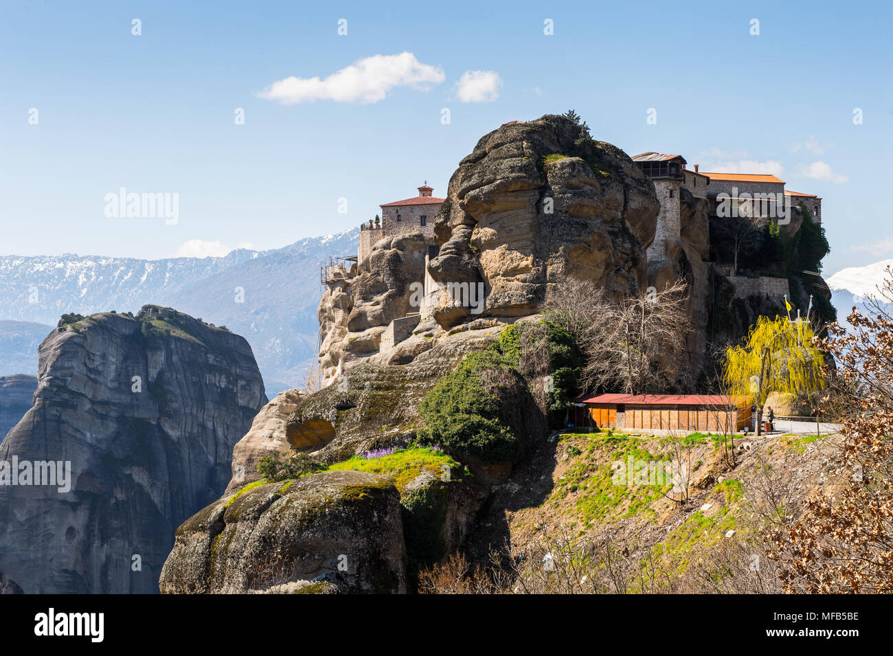 Holy Monastery of Varlaam in Meteora mountains, Thessaly, Greece ...