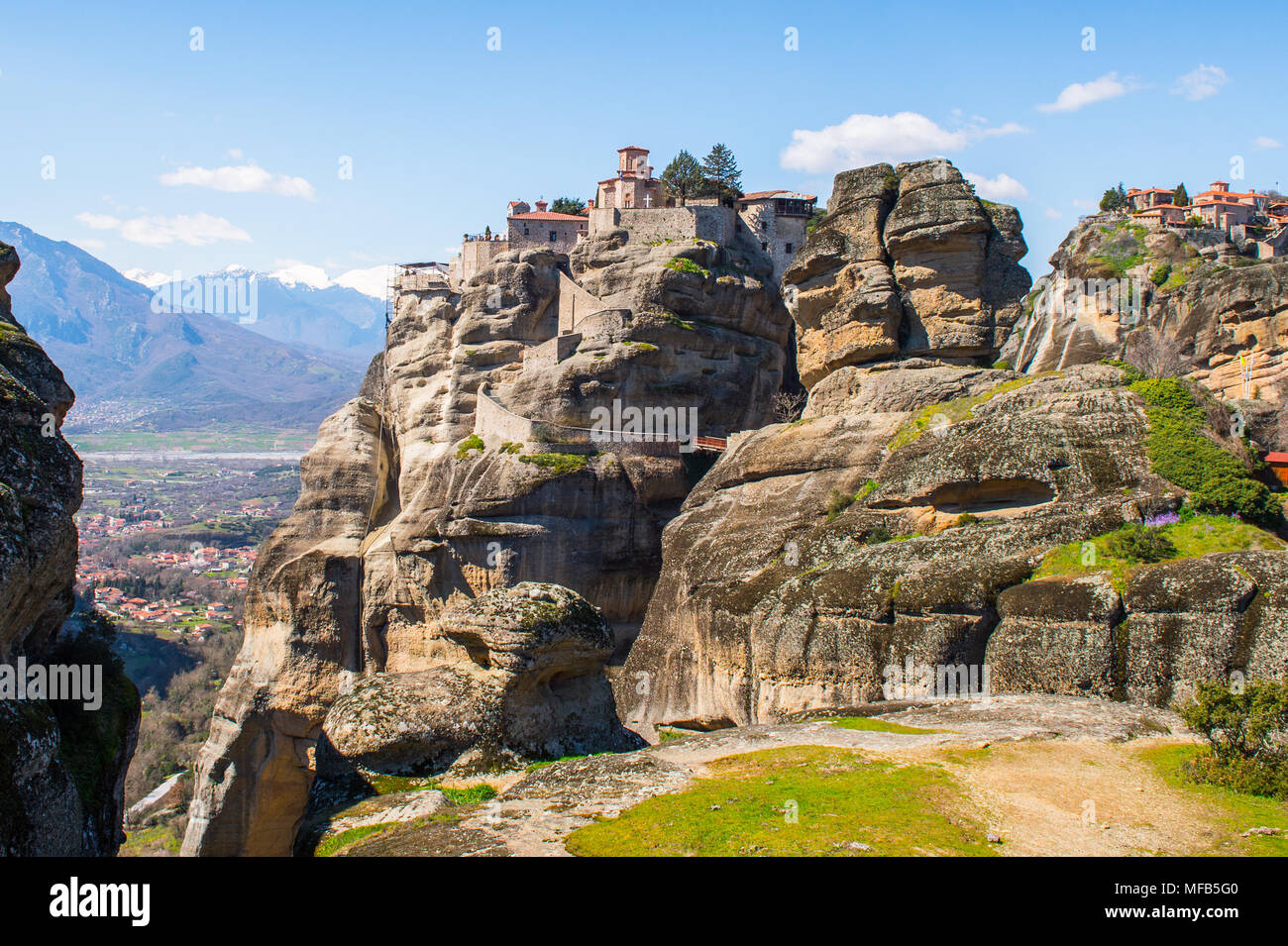 Holy Monastery of Varlaam in Meteora mountains, Thessaly, Greece ...