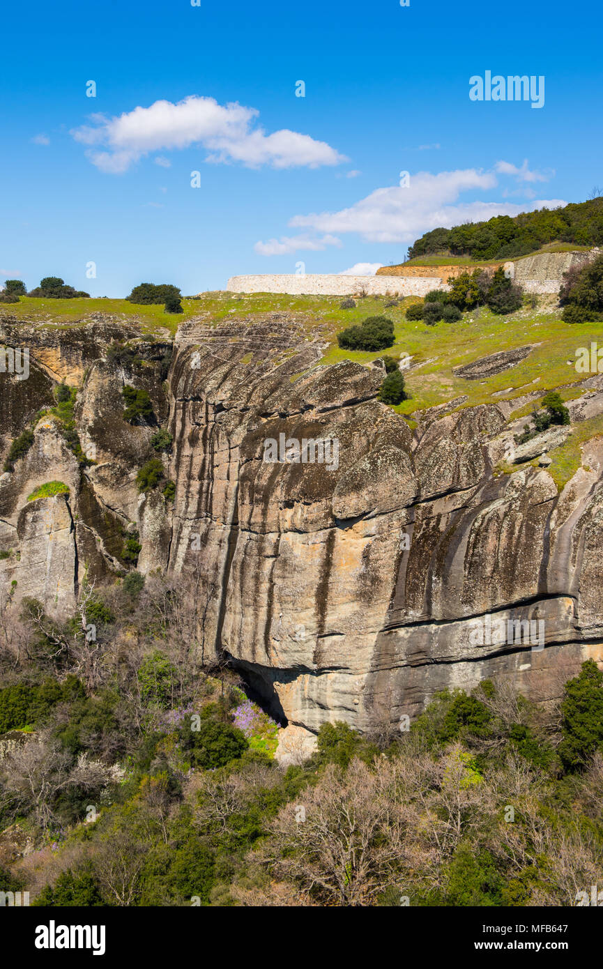 Meteora mountains, Thessaly, Greece. UNESCO World Heritage Stock Photo ...