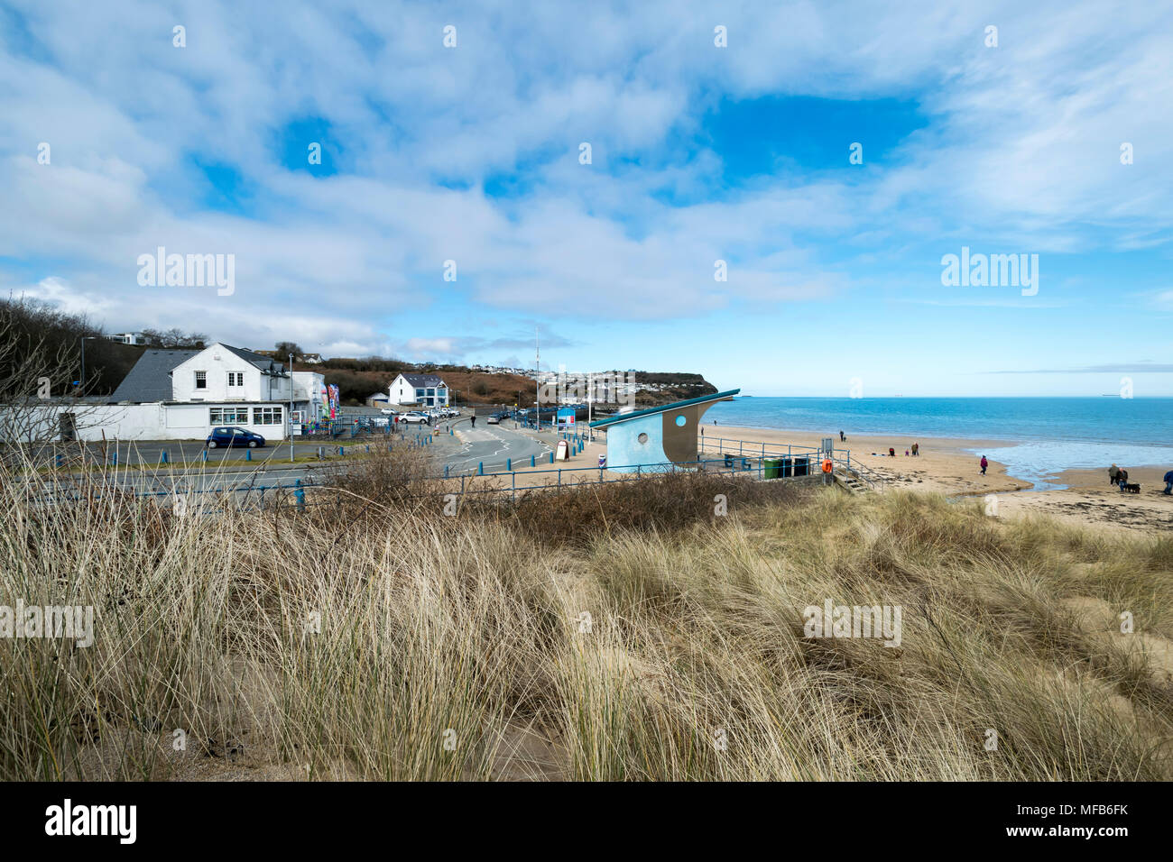 Benllech beach on the Anglesey coast in North Wales UK Stock Photo - Alamy
