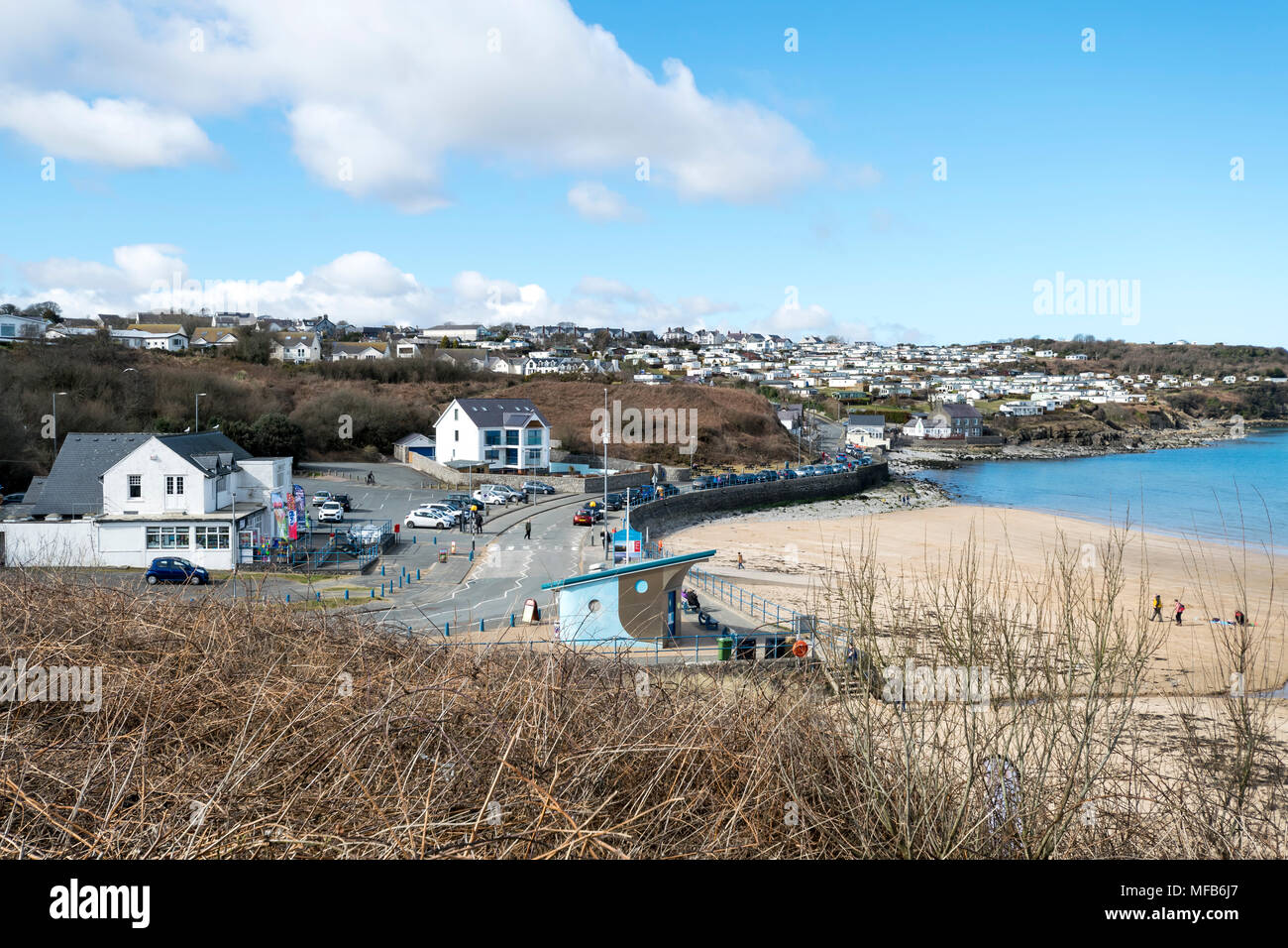 Benllech beach on the Anglesey coast in North Wales UK Stock Photo - Alamy