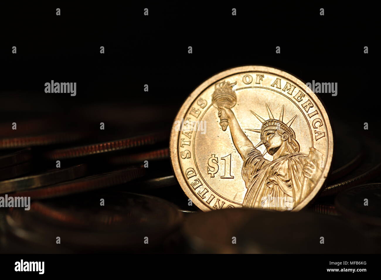 American one dollar coin hi-res stock photography and images - Alamy