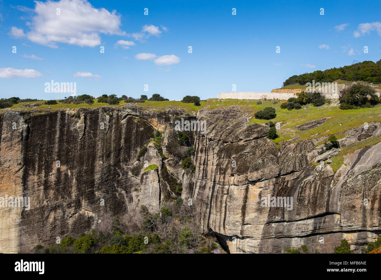 Nature of the Meteora mountains in Thessaly, Greece. UNESCO WOrld ...