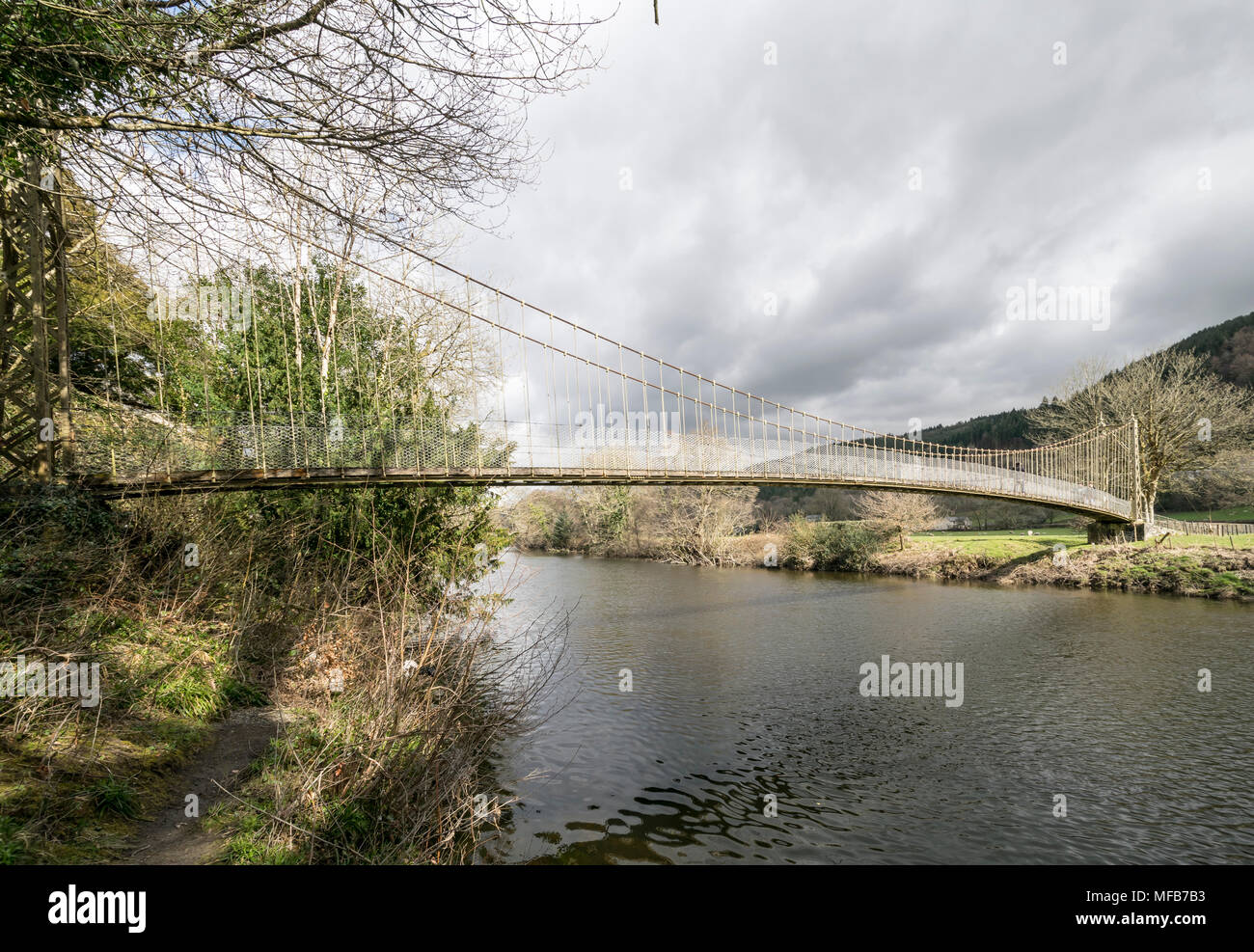 Sappers Suspension Bridge in Betws y coed Snowdonia National park North ...