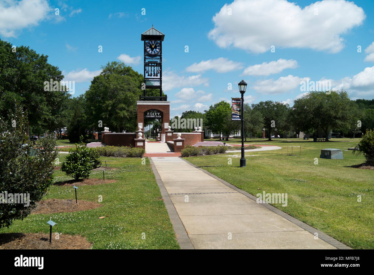 Clock Tower in a municipal park downtown Foley, Alabama Stock Photo - Alamy
