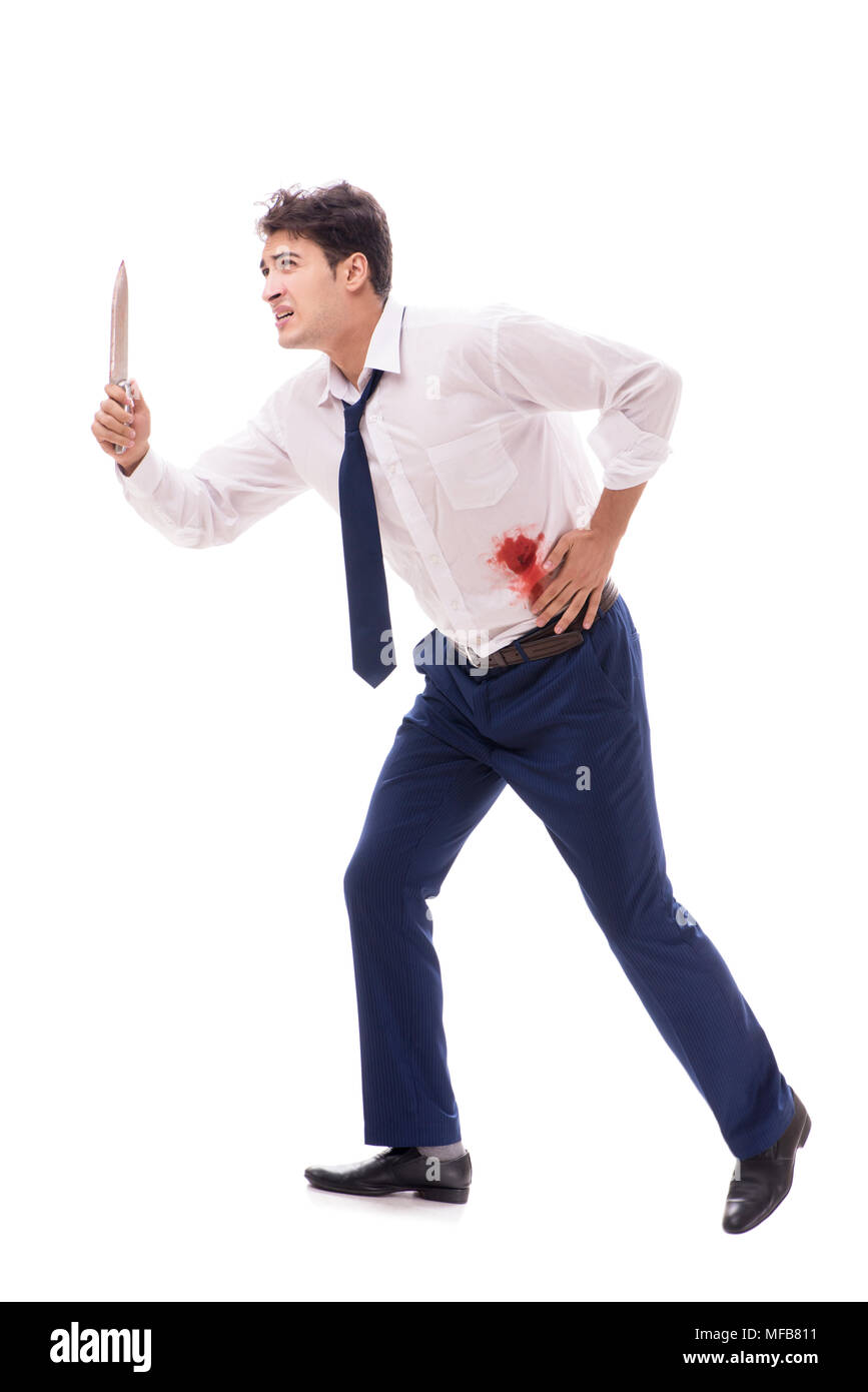 Man running on blade knife hi-res stock photography and images - Alamy