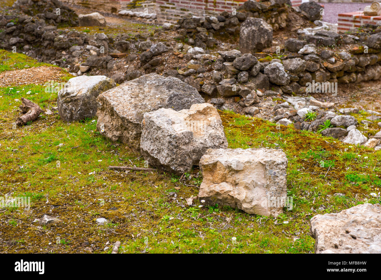 Odeum in the Dion Archeological Site in Greece Stock Photo - Alamy