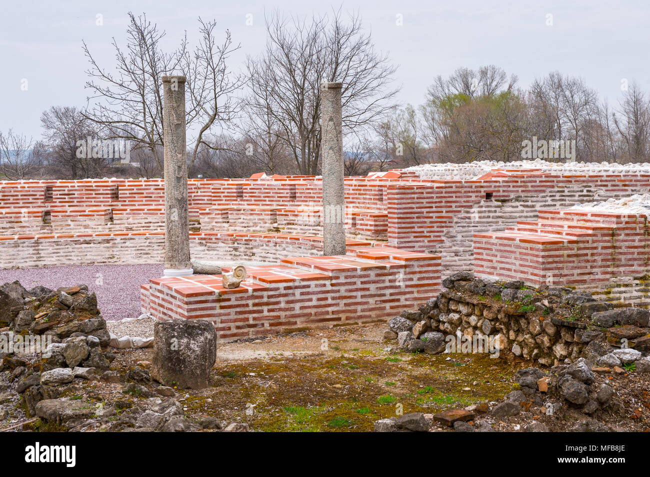 Odeum in the Dion Archeological Site in Greece Stock Photo - Alamy