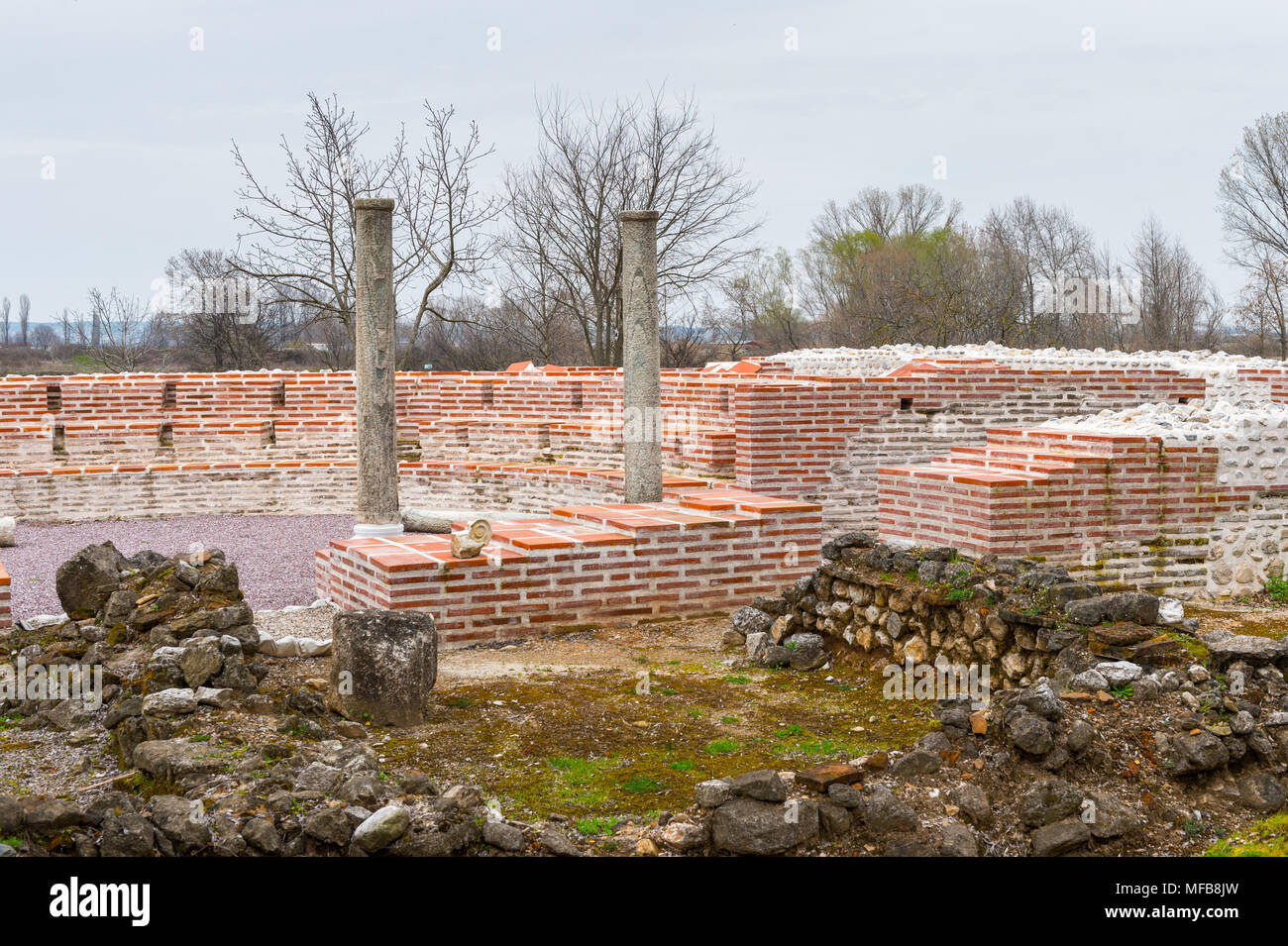 Odeum in the Dion Archeological Site in Greece Stock Photo - Alamy