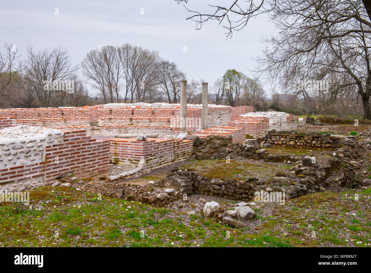 Odeum in the Dion Archeological Site in Greece Stock Photo - Alamy